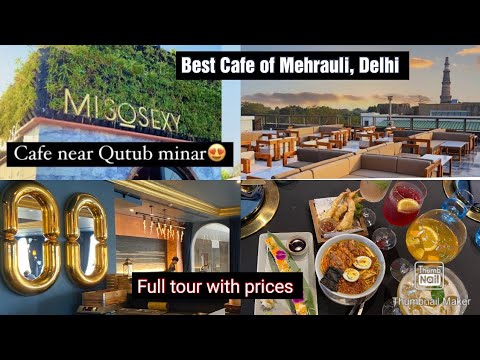 WINE AND DINE WITH QUTUB VIEW | MISOSEXY NEW DELHI | PAN ASIAN CUISINE | BEST CAFE OF MEHRAULI
