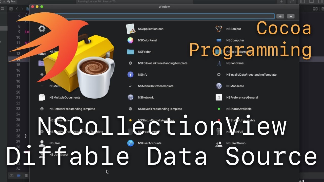 Cocoa Programming L70 - NSCollectionView Diffable Data Source