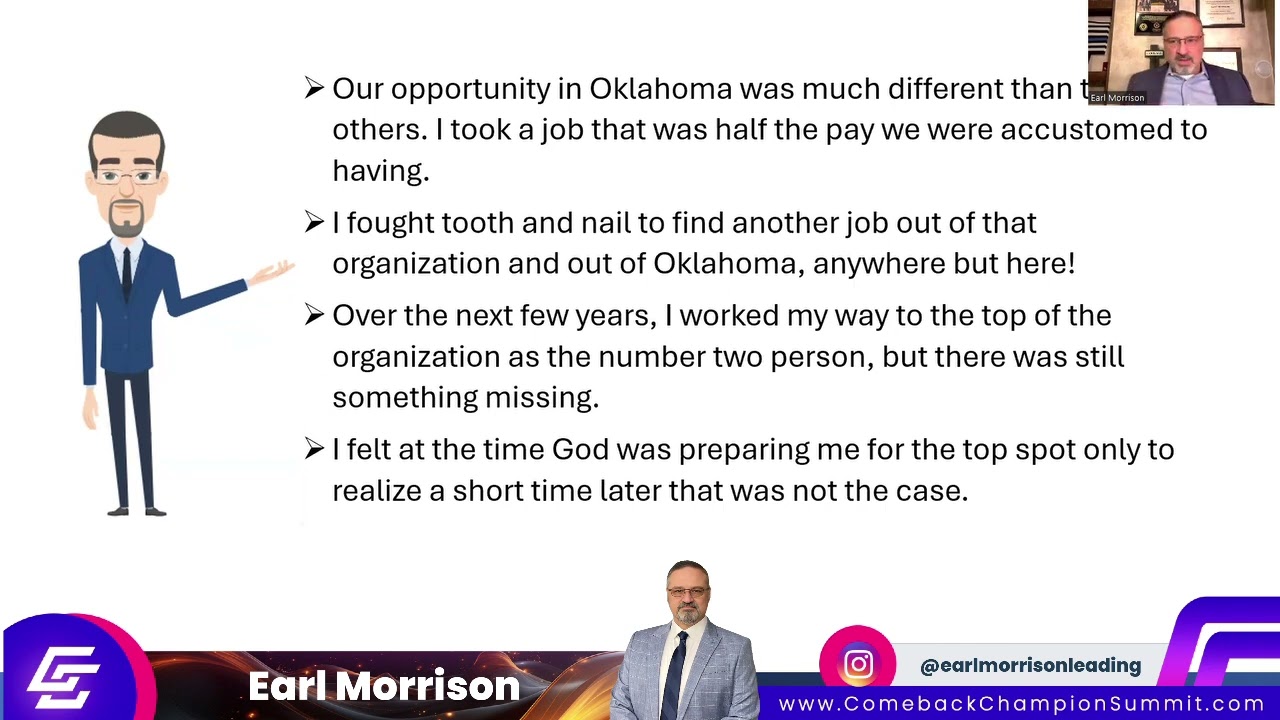 Earl+Morrison Comeback Champion Summit