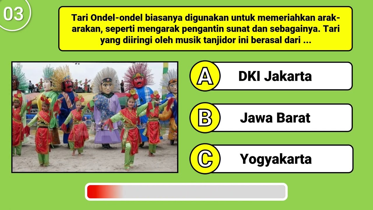 Regional Dance Quiz in Indonesia