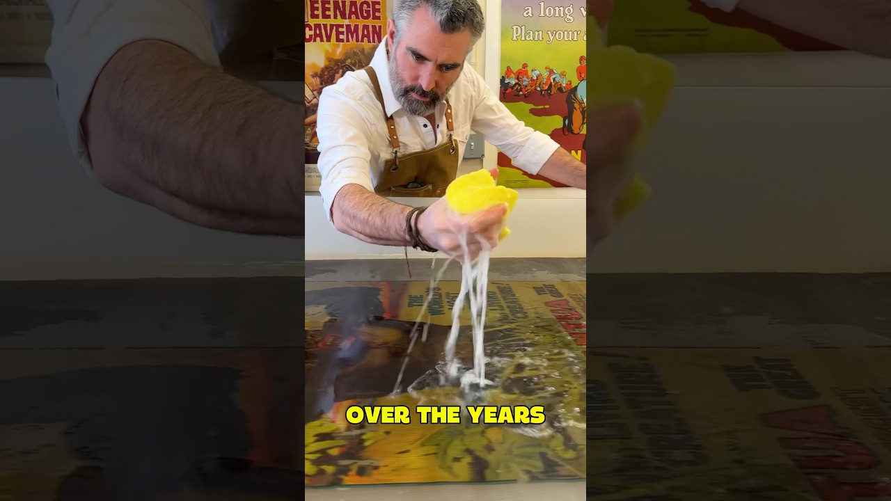 Poster Restoration Explained! Watch how we transform this incredible 1940’s Vintage Circus Poster