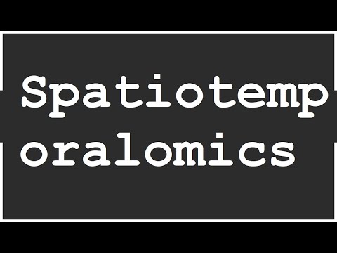 How to pronounce Spatiotemporalomics