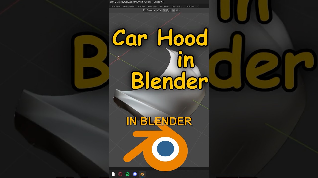 Heres How To Model A Car Hood In Blender #blender #3dmodeling #carmodeling #tutorial #howto