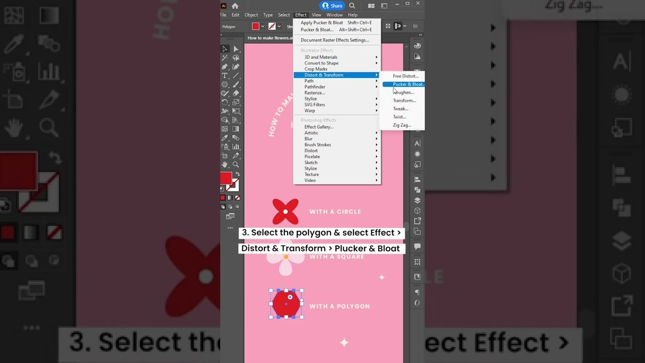 How to make flowers in Adobe Illustrator