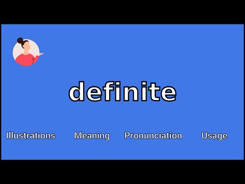 DEFINITE - Meaning and Pronunciation