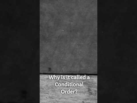 Why is it called a Conditional Order? #conditionalorder #decreenisi #ukdivorce