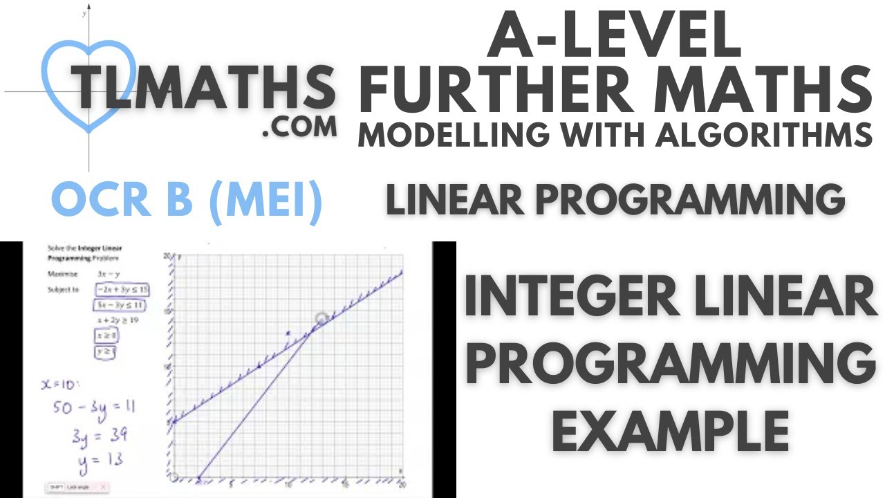 OCR MEI MwA I: Linear Programming: 06 Integer Linear Programming Example