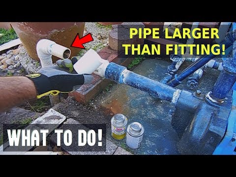 PVC Pipe Larger Than Fitting? Do This!