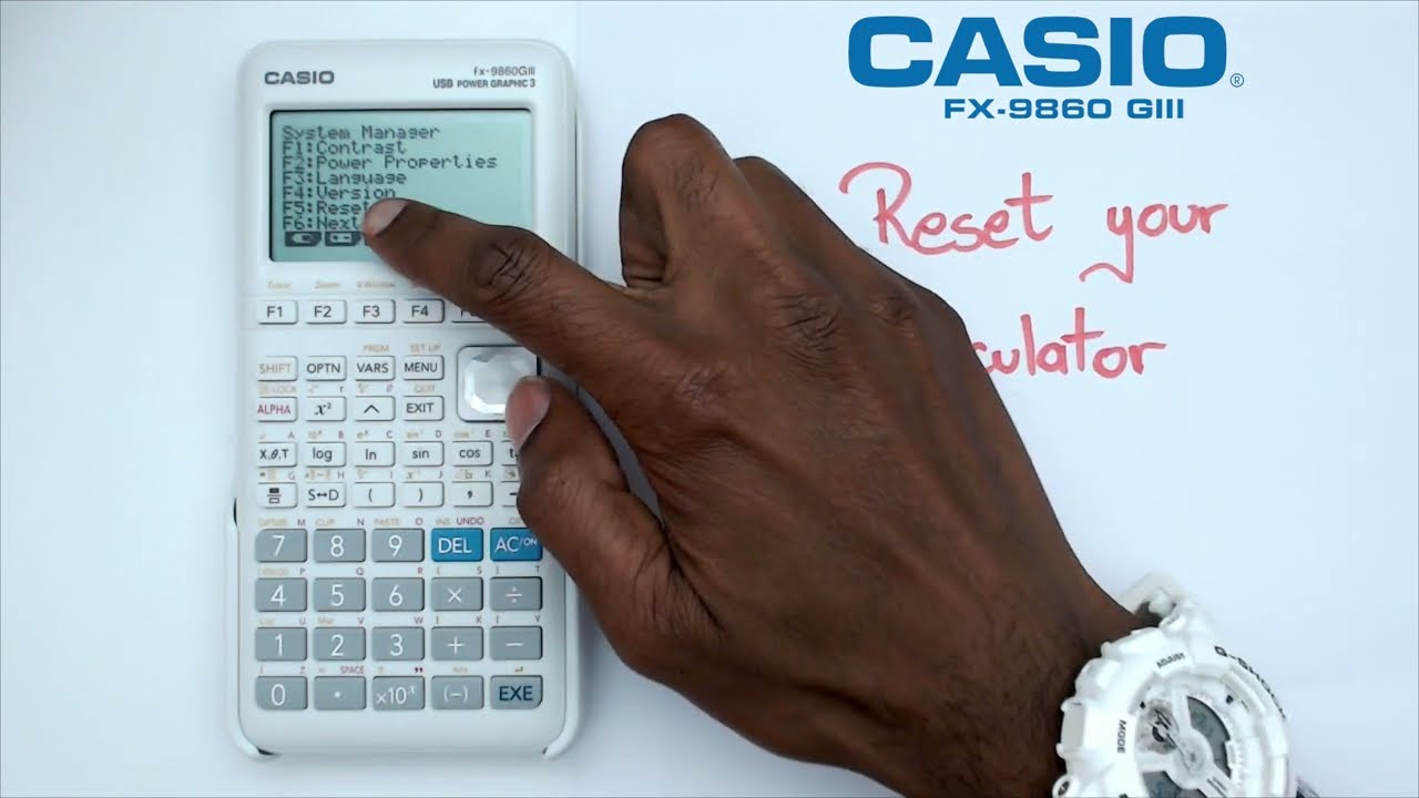 How to Reset the CASIO FX-9860 GIII Graphics Calculator