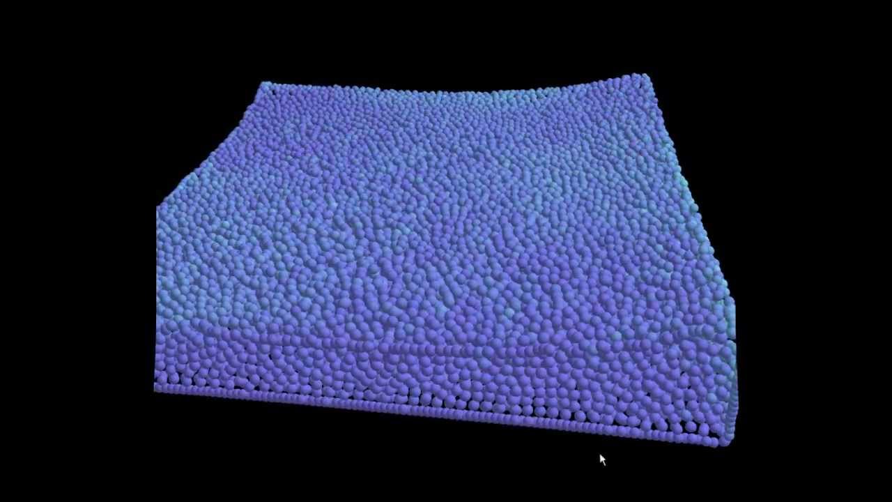 Some footage from the SPH method based fluid simulation accelerated on the CUDA platform.