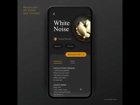 Masterchef Mobile App Concept with Augmented Reality Dishes