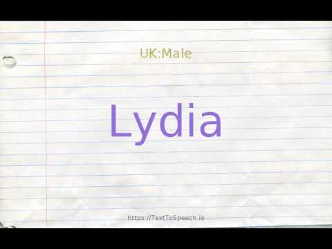 How to pronounce lydia