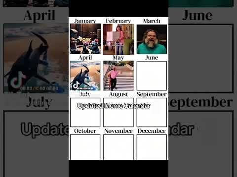 2025 Meme Calendar #shorts #trending #fyp #tiktok