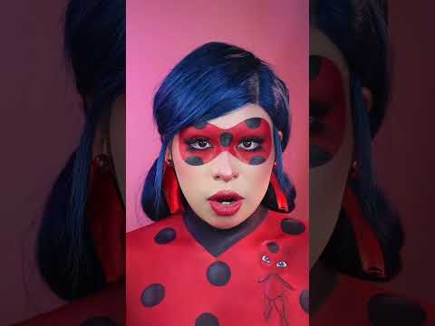 Después le hago dúo con chat noir 🫣👧🏻🐞🐈⬛ #makeup #cosplay #ladybug