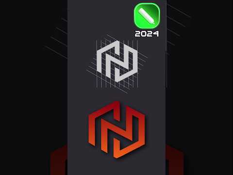 3D letter N logo Illustrator design for YouTube Channel🔥#short #logodesign #viralshort #shortsfeed
