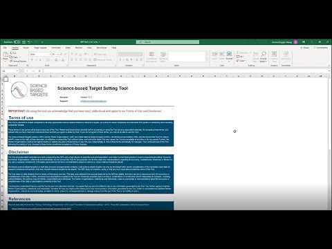 SBTi Science-based Target-setting tool: Demo video