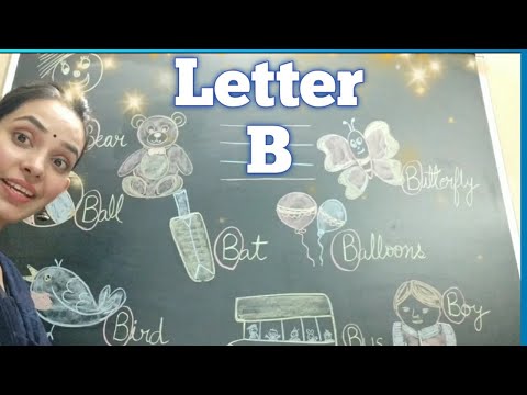 How to learn letters|letter B with words| pictures|activity#kidshappylearning