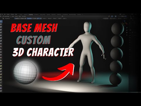 SCULPTING a Base Mesh - CUSTOM 3D Stylized Character in BLENDER for 3D PRINTING