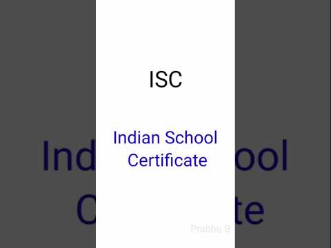 Full form of ISC | full form