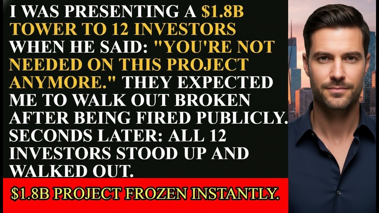I Was Fired in Front of 12 Investors at a $1.8B Building Reveal—Every One of Them Pulled Their...