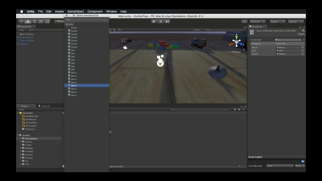 10.8. Creating an Animator Override Controller