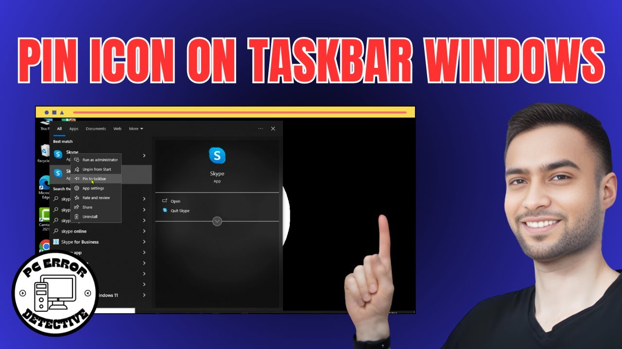 How to Pin Icon on Taskbar Windows 10