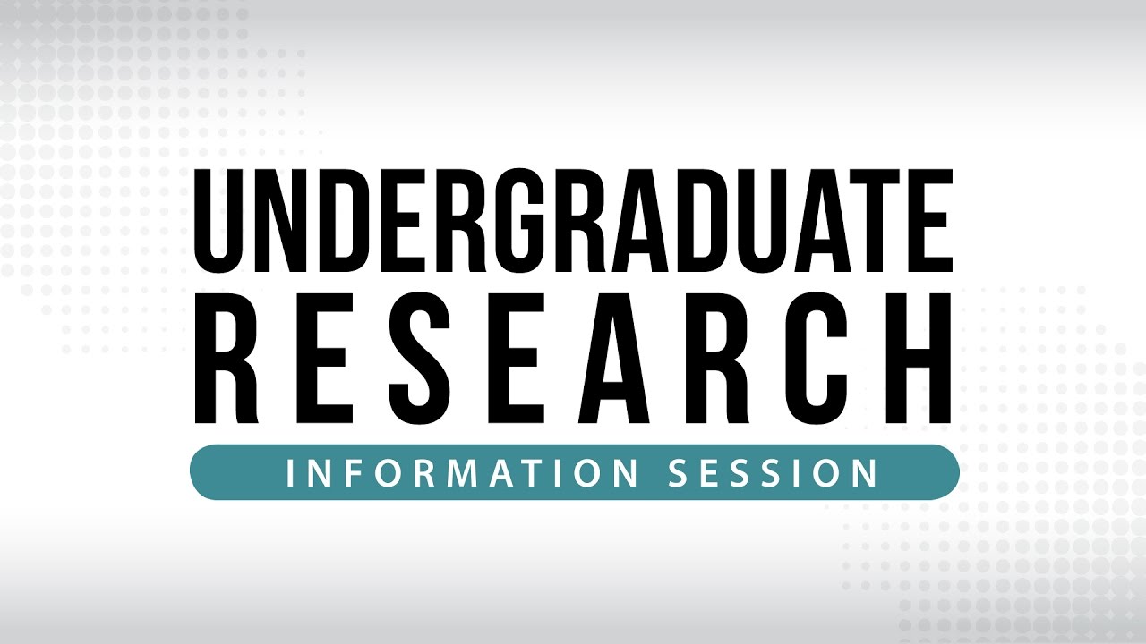 Undergraduate Research Information Session