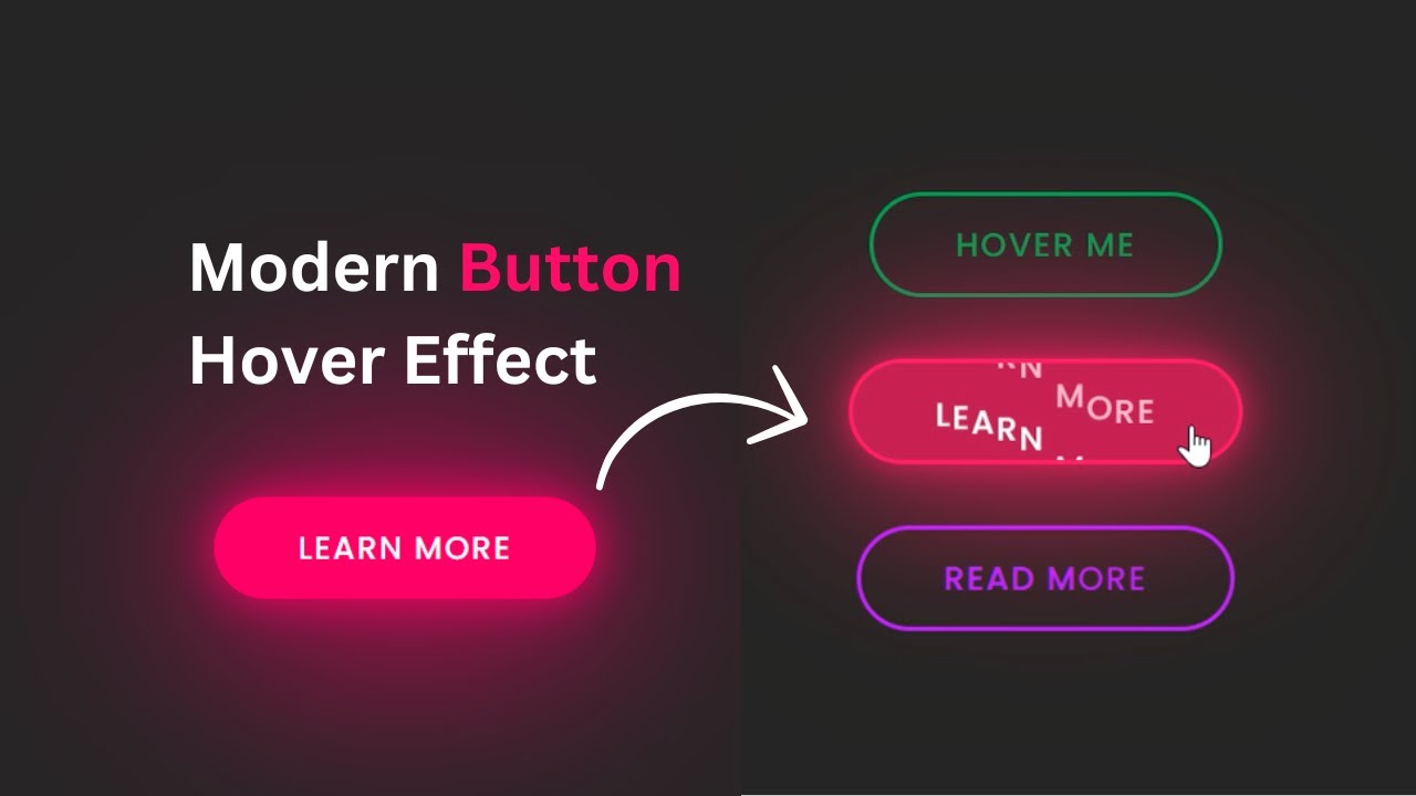 Modern Button Hover Effect Using HTML, CSS and JavaScript | Free Source Code