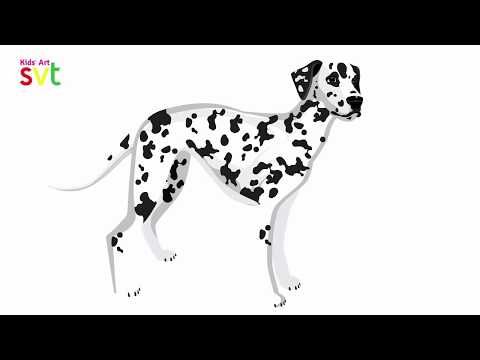 Spotted dog  black white decor cartoon character