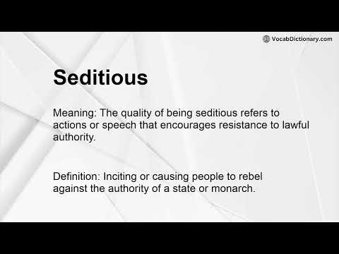 Seditious Meaning