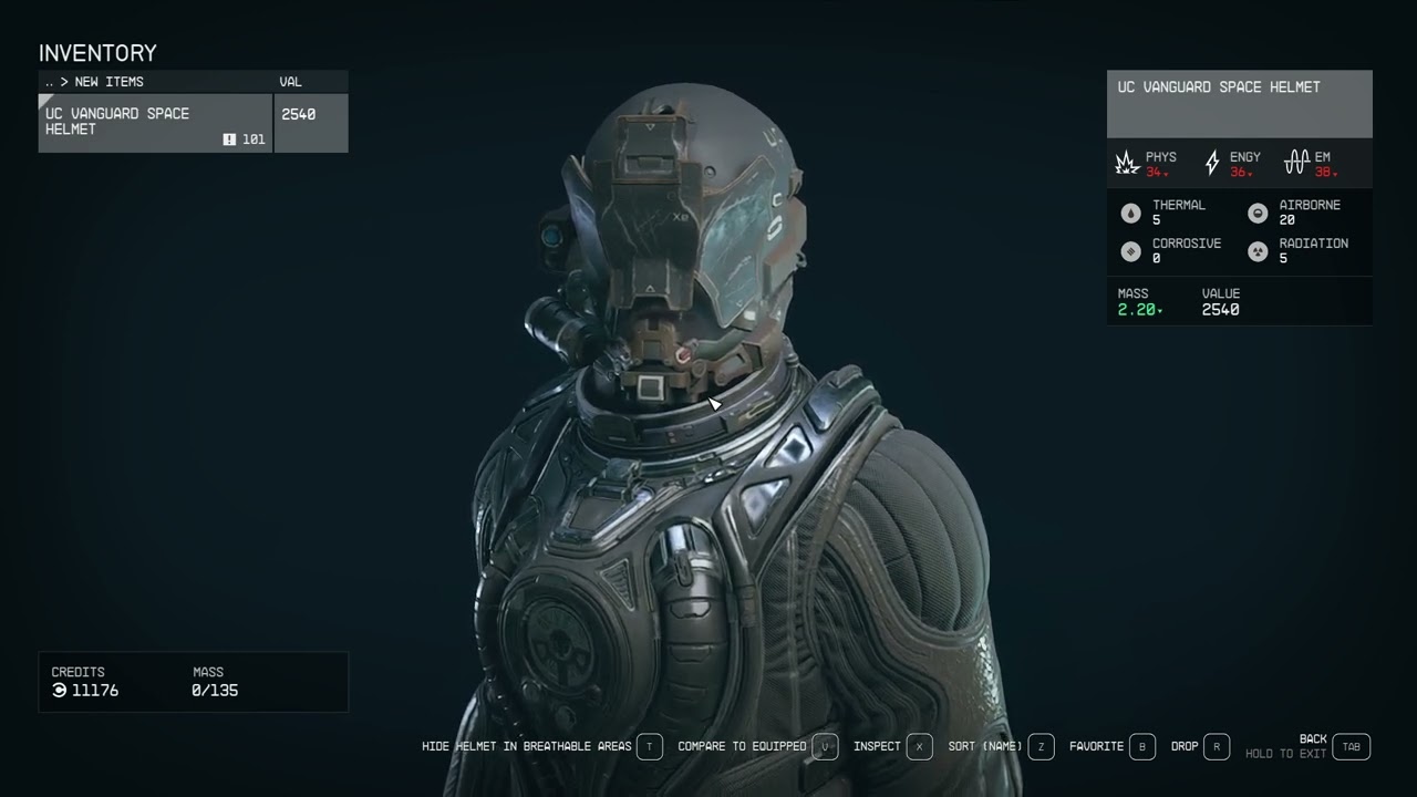 Starfield UC Vanguard Space Helmet Console Command Cheat Code