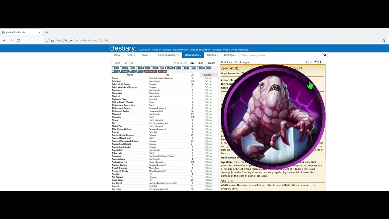 How to set up 5etools