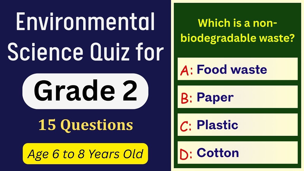 Environmental Science Quiz for Grade 2 | 15 MCQs for Kids | EVS Practice Test for Class 2 Students