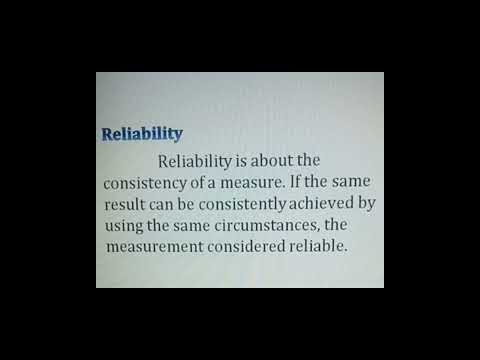 What is reliability?????????