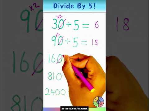 Trick to Divide Numbers ending with 0 by 5!