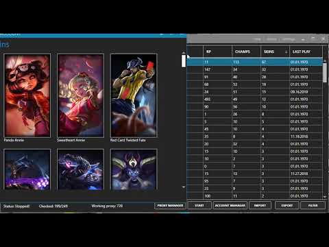 +200 NA League of legends Account Checked + LOL Account Checker (patch 9.18)