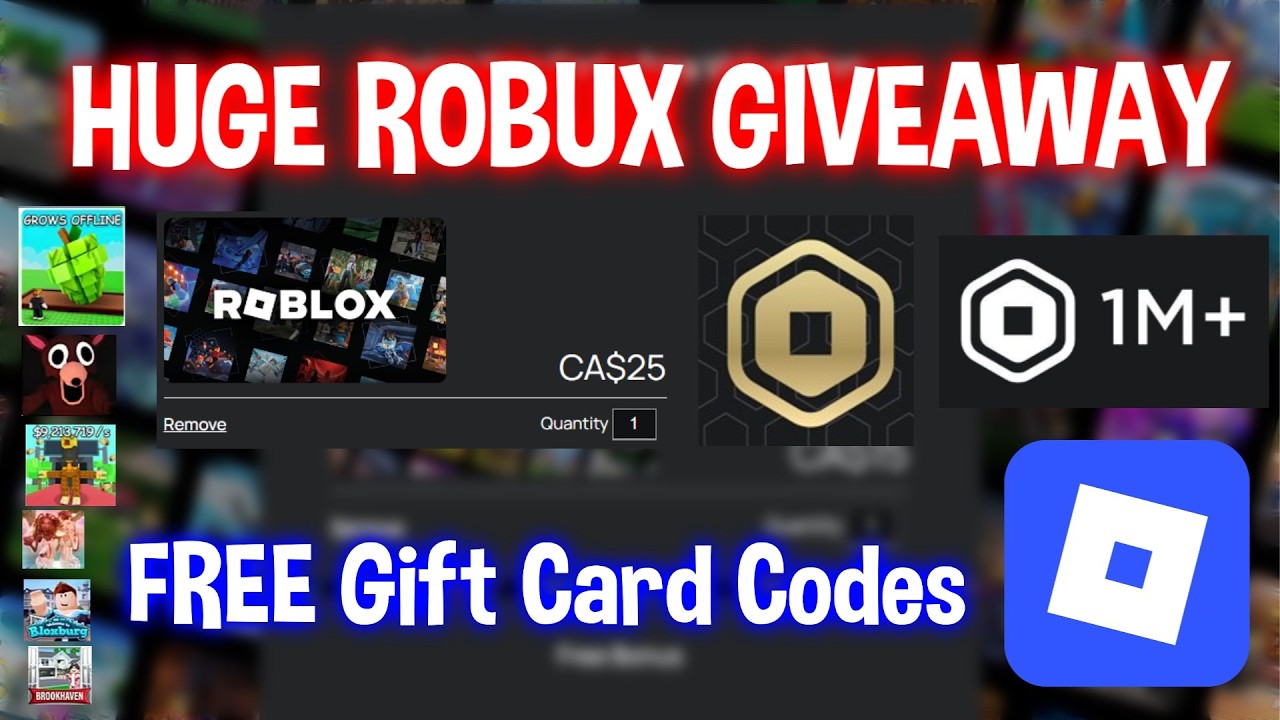 FREE ROBUX GIFT CARD CODES GIVEAWAY 2026 (OPEN) Roblox