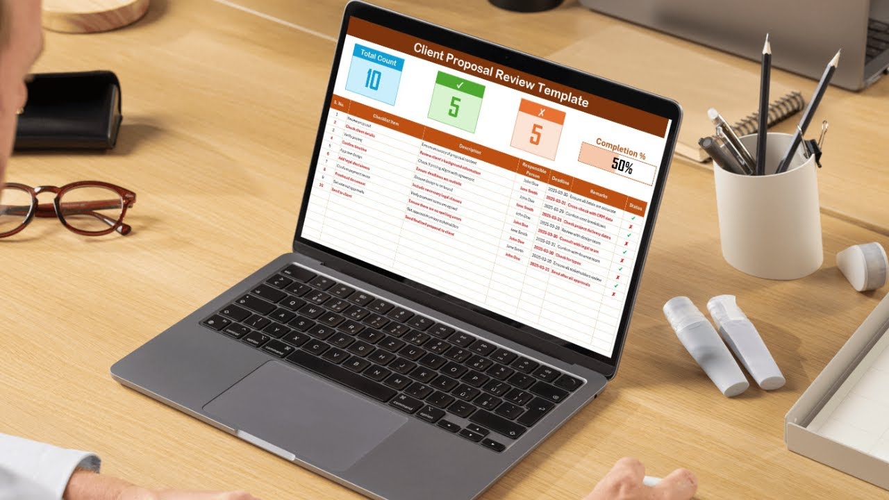 Client Proposal Review Checklist in Excel