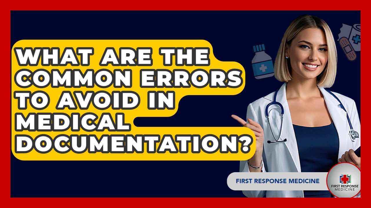 What Are The Common Errors To Avoid In Medical Documentation? - First Response Medicine