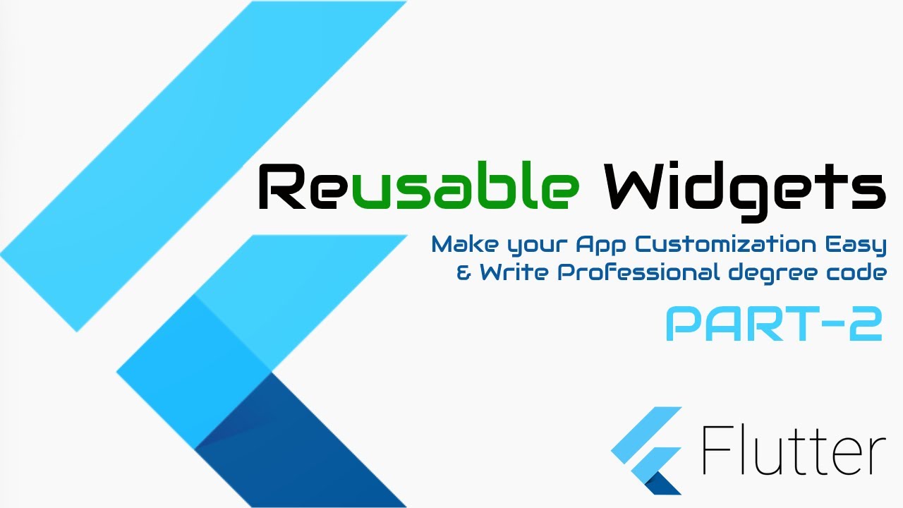 #Google's Flutter Tutorial - Reusable Widgets - Part 2 (coderzheaven.com)