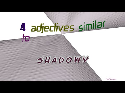 shadowy - 6 adjectives synonym of shadowy (sentence examples)