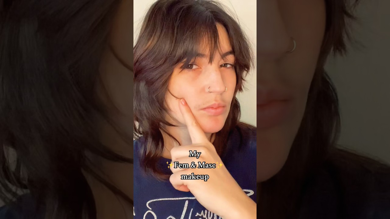 ✨Fem & Masc ✨ •Makeup Tutorial• #genderfluid #makeup #fy #fyp #theythem #fem #masc #trans