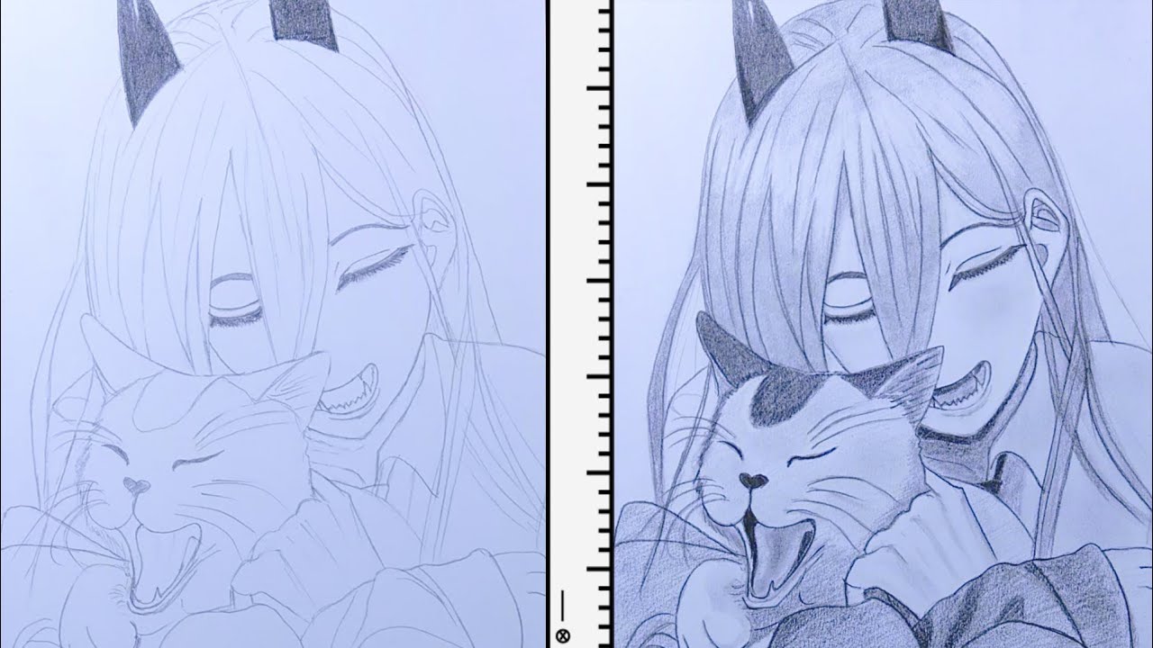 Cara menggambar Power [ Chainsaw Man ] - Drawing Anime || Step by step