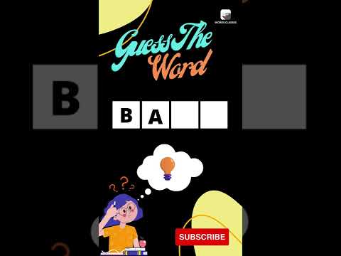 Guess The Missing Letter Word Game - (4 Letter Words) | English | English Vocabulary | WordsClasses