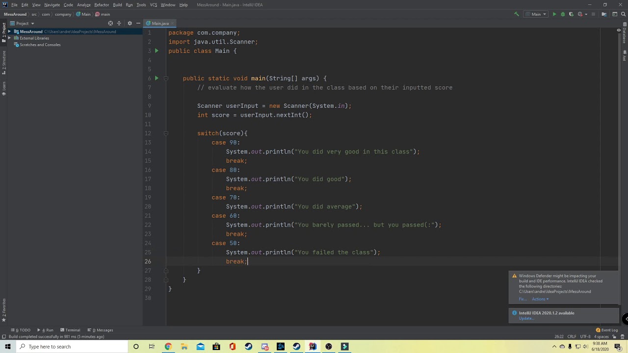 Learn Java From Scratch #7: The Switch Statement