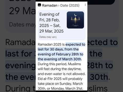 β€οΈRAMZAN DATE FOR 2025β€οΈπππππππ#ramzan #ramadan2025