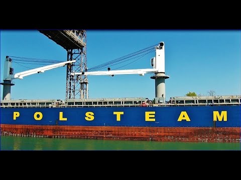 Polsteam ship ISOLDA at the Glendale Bridge, Welland Canal (2019)
