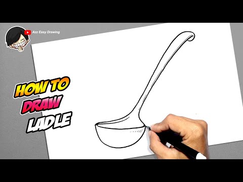 How to draw A Ladle Easy – I'm Youtuber – Follow my videos to learn how ...
