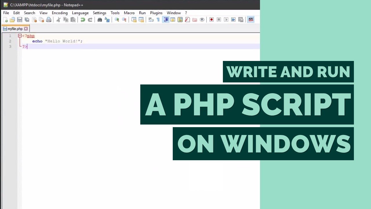 Write and Run a PHP Script on Windows using XAMPP Control Panel