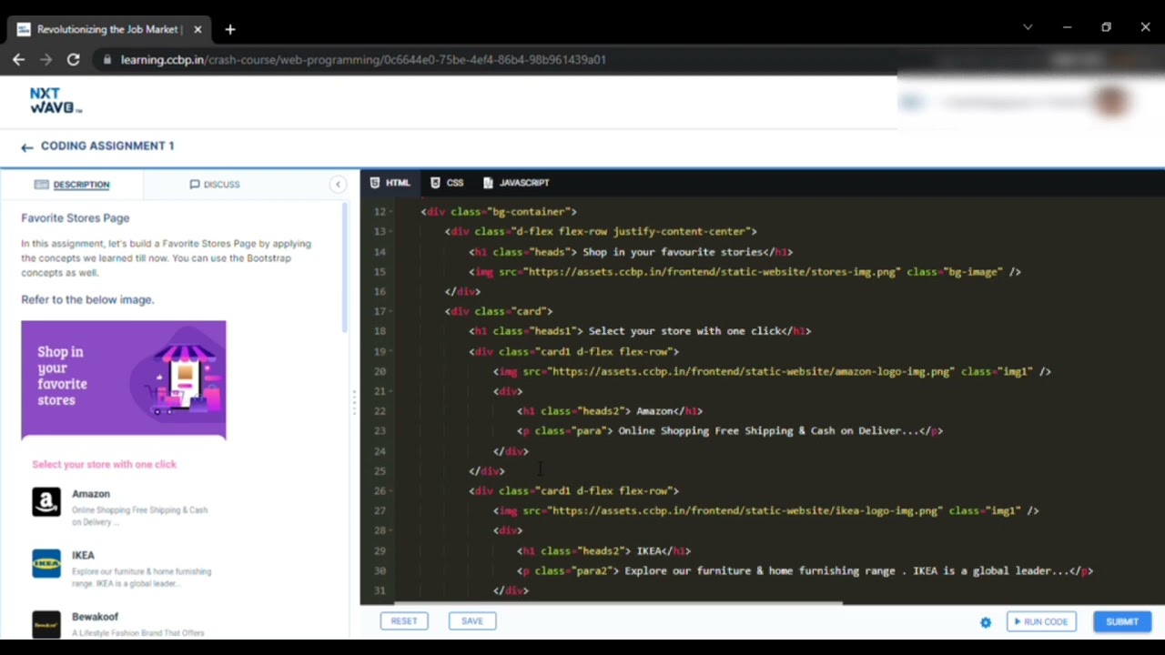 NXTWAVE 4.0 HTML & CSS Coding Assignment 1
